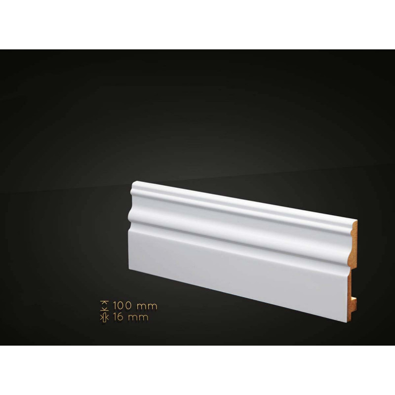 Listwa przypodłogowa biała LD108 Prestige Decor | Dekorplanet